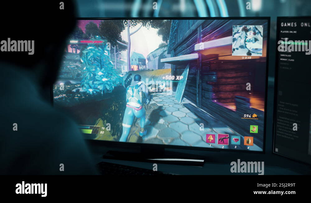 Having fun in the cyber gaming entertainment casual battle royale ...