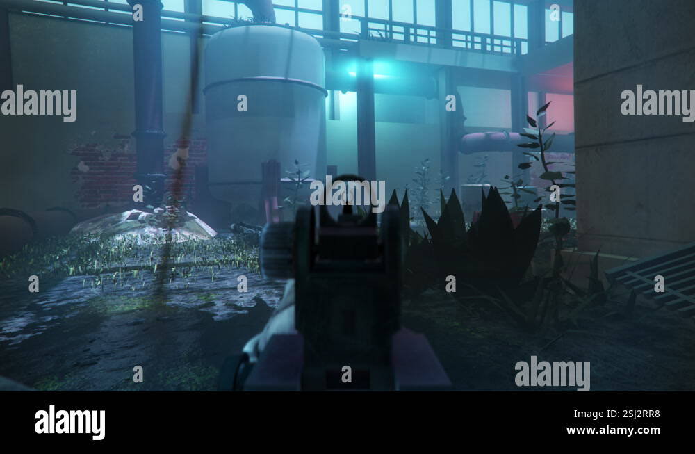 Defusing the terrorist bomb to secure the area in a first-person combat ...