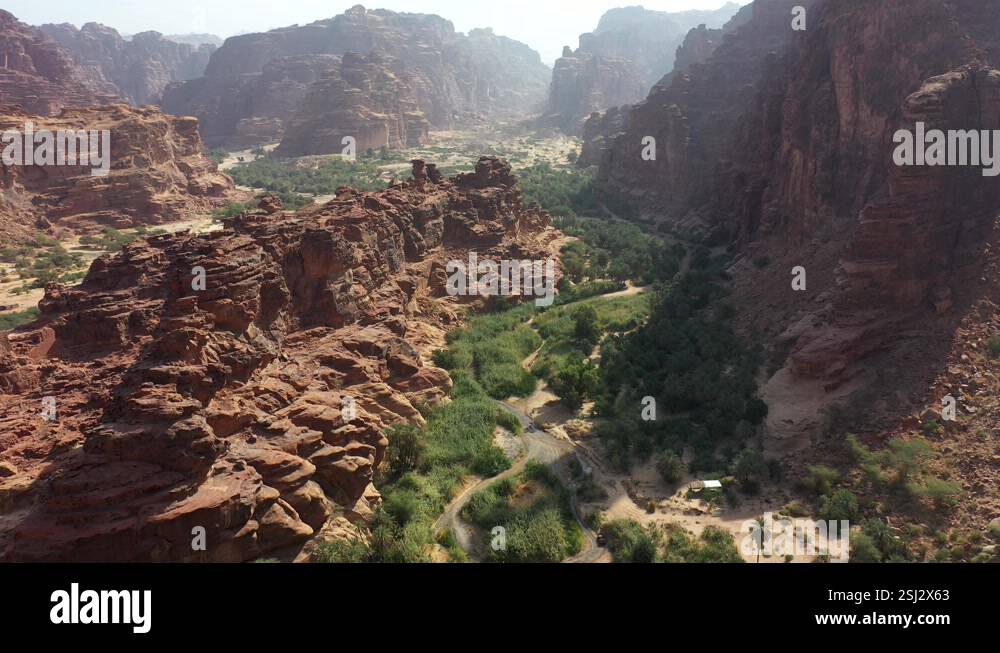 Wadi Al Disah is a beautiful mountainous valley in Saudi Arabia’s Stock ...