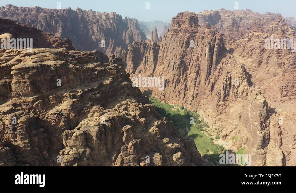 Wadi Al Disah is a beautiful mountainous valley in Saudi Arabia’s Stock ...
