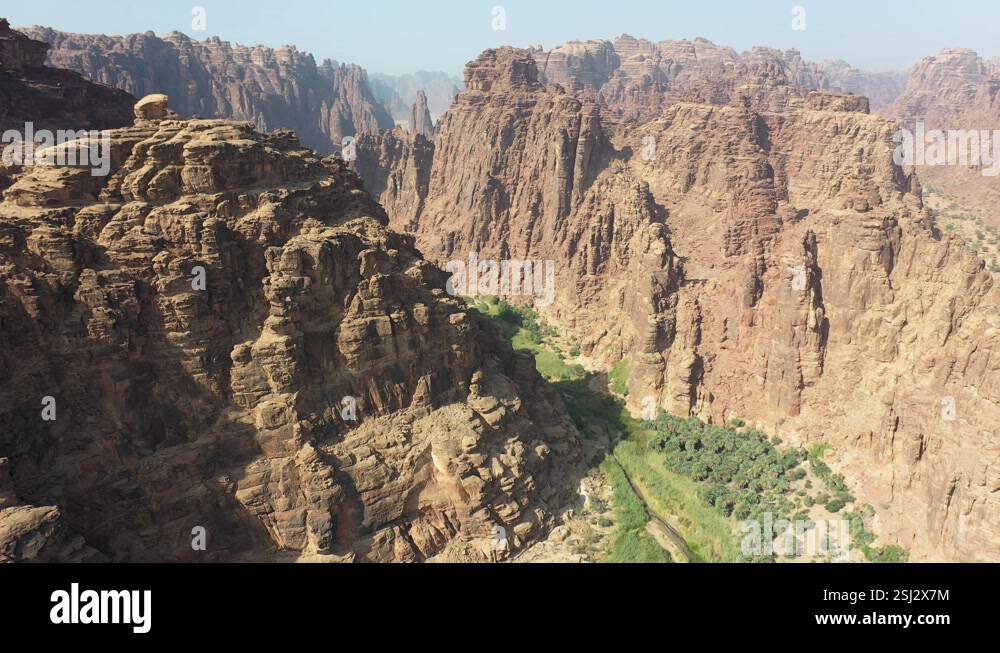 Wadi Al Disah is a beautiful mountainous valley in Saudi Arabia’s Stock ...