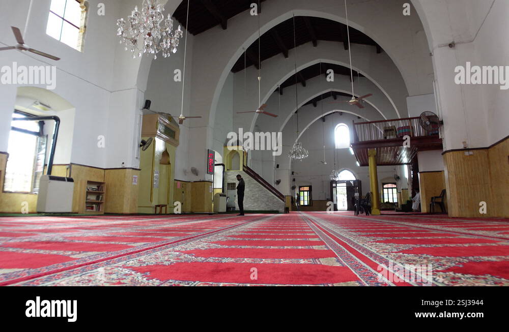 Walking through mosque in Nicosia, Islam religion and architecture ...