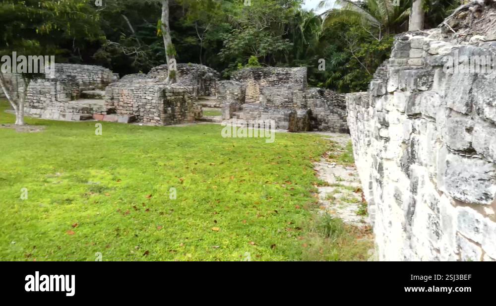 North-West residential compound in the Kohunlich Mayan site - Quintana ...