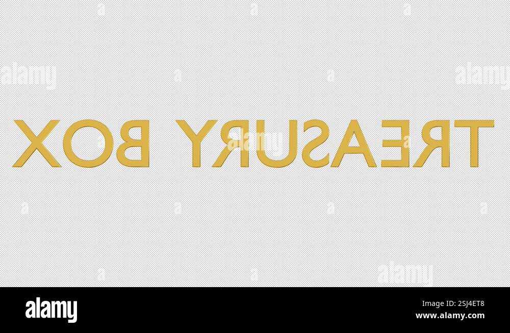 Animated rotating three dimensional golden word Treasury box v2 Stock ...