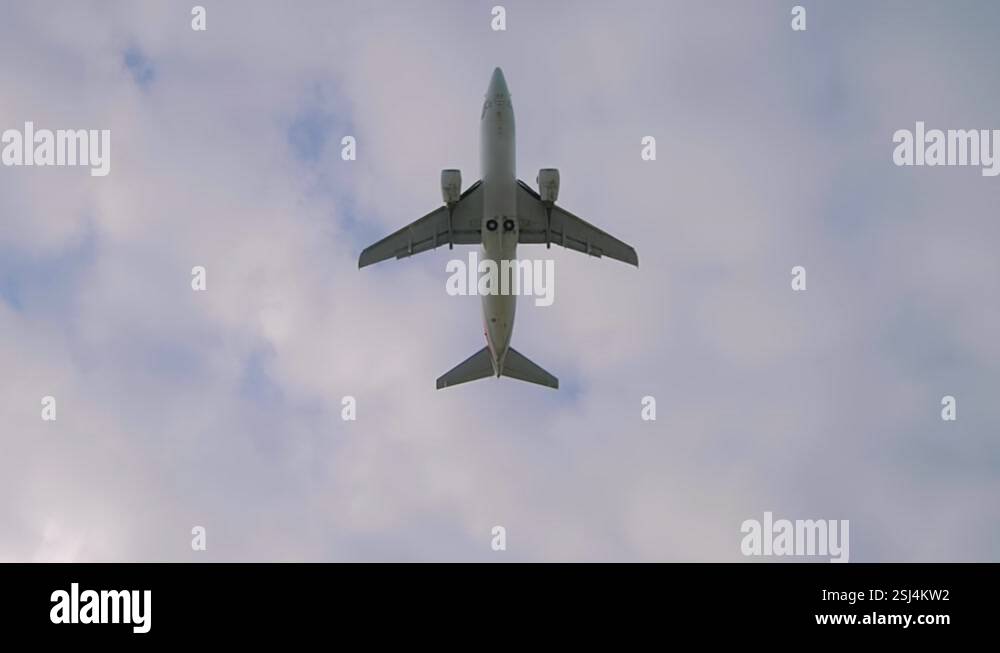Bottom view passenger airplane Stock Videos & Footage - HD and 4K Video ...