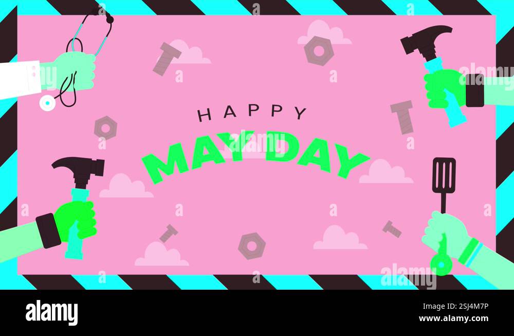 May Day Background Video Stock Video Footage - Alamy