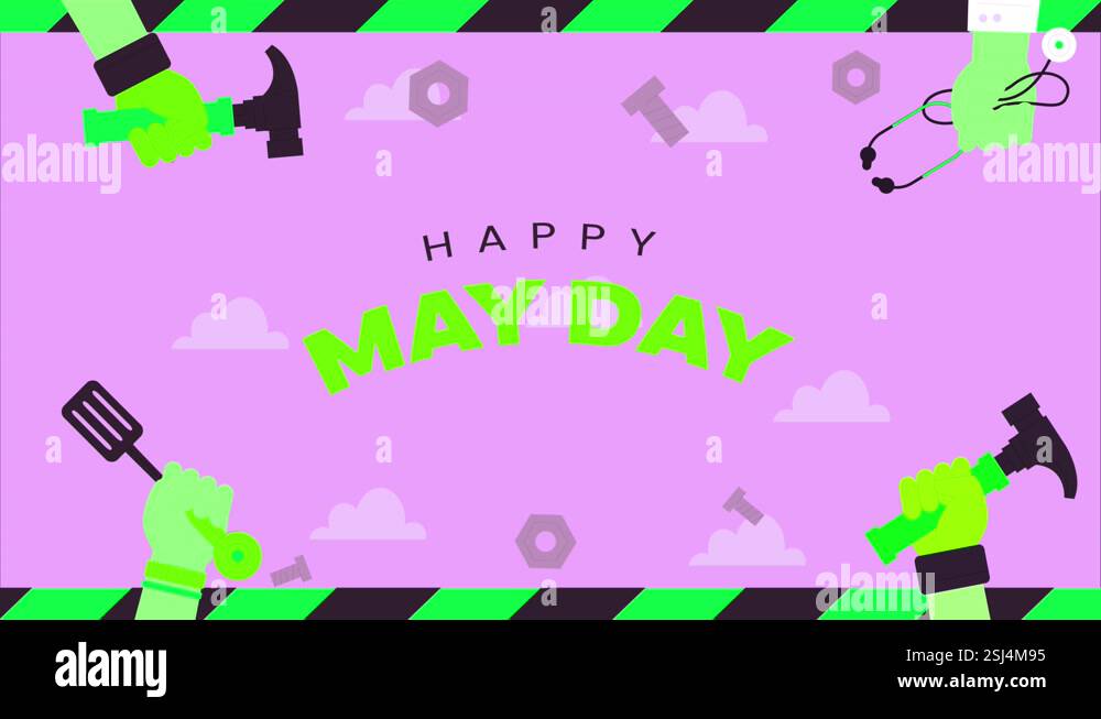 May Day Background Video Stock Video Footage - Alamy