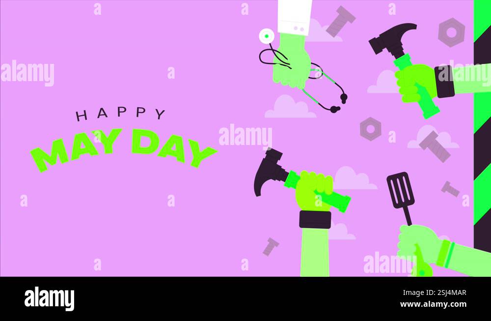 May Day Background Video Stock Video Footage - Alamy