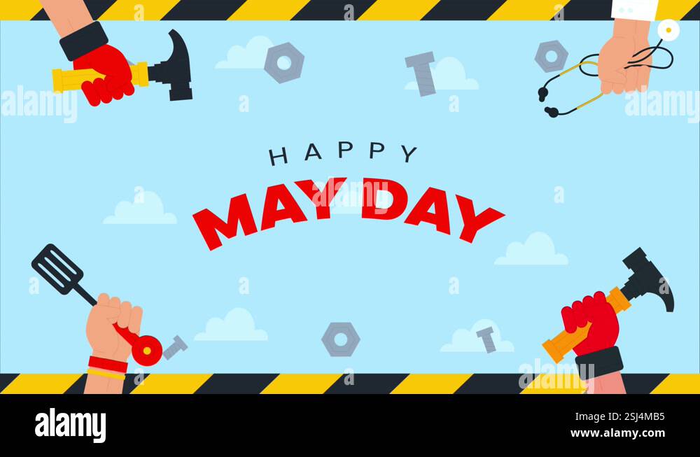 May Day Background Video Stock Video Footage - Alamy
