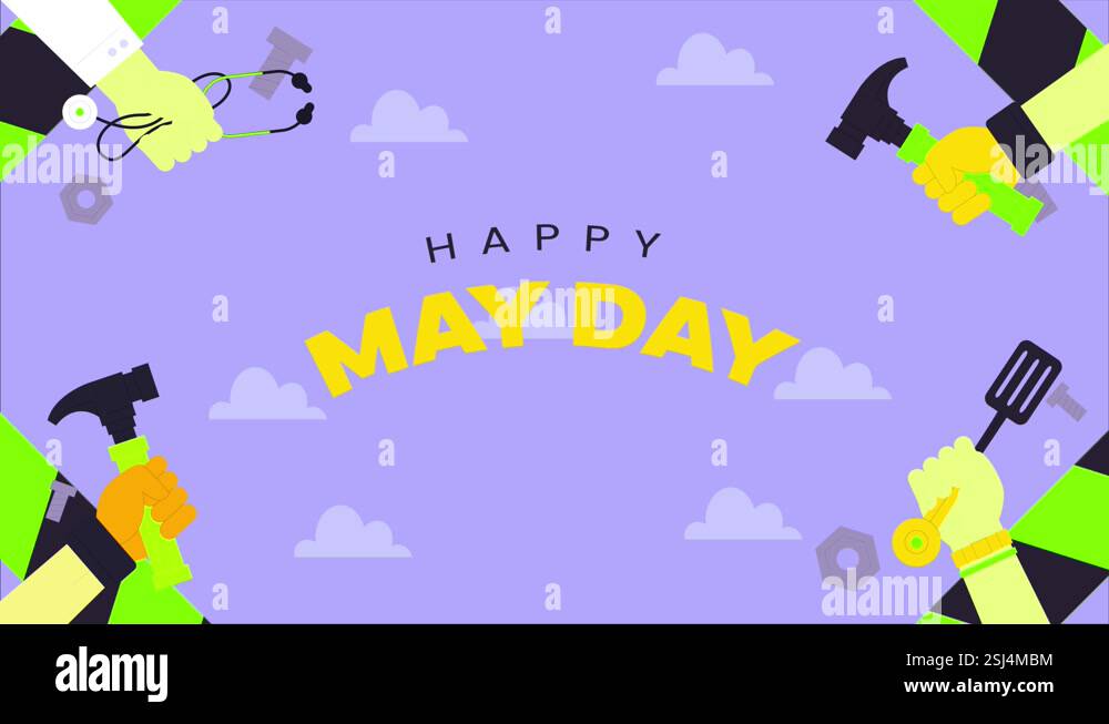 May Day Background Video Stock Video Footage - Alamy