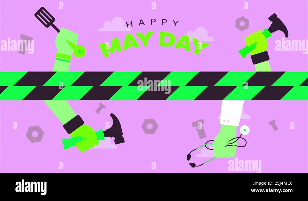 May Day Background Video Stock Video Footage - Alamy