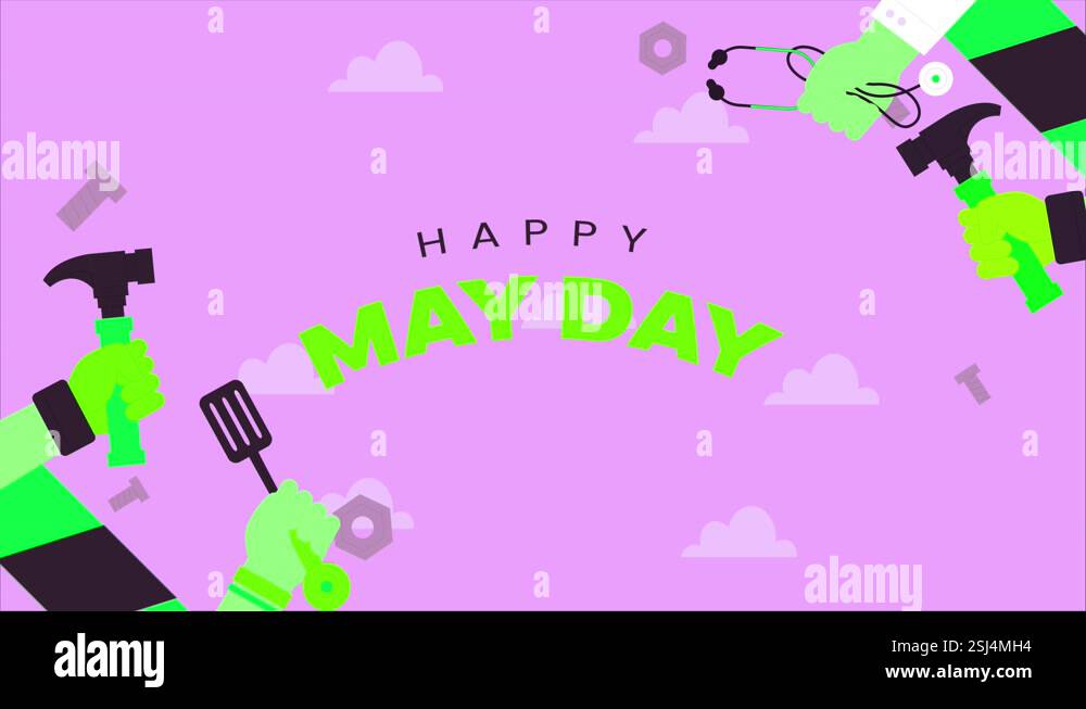 May Day Background Video Stock Video Footage - Alamy