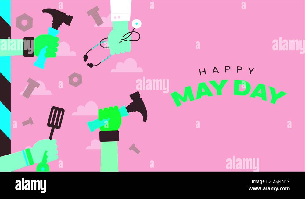 May Day Background Video Stock Video Footage - Alamy