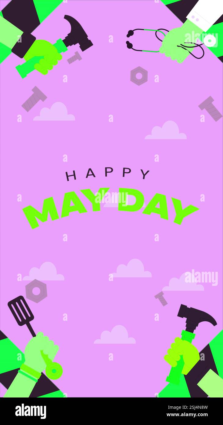 May Day Background Video Stock Video Footage - Alamy