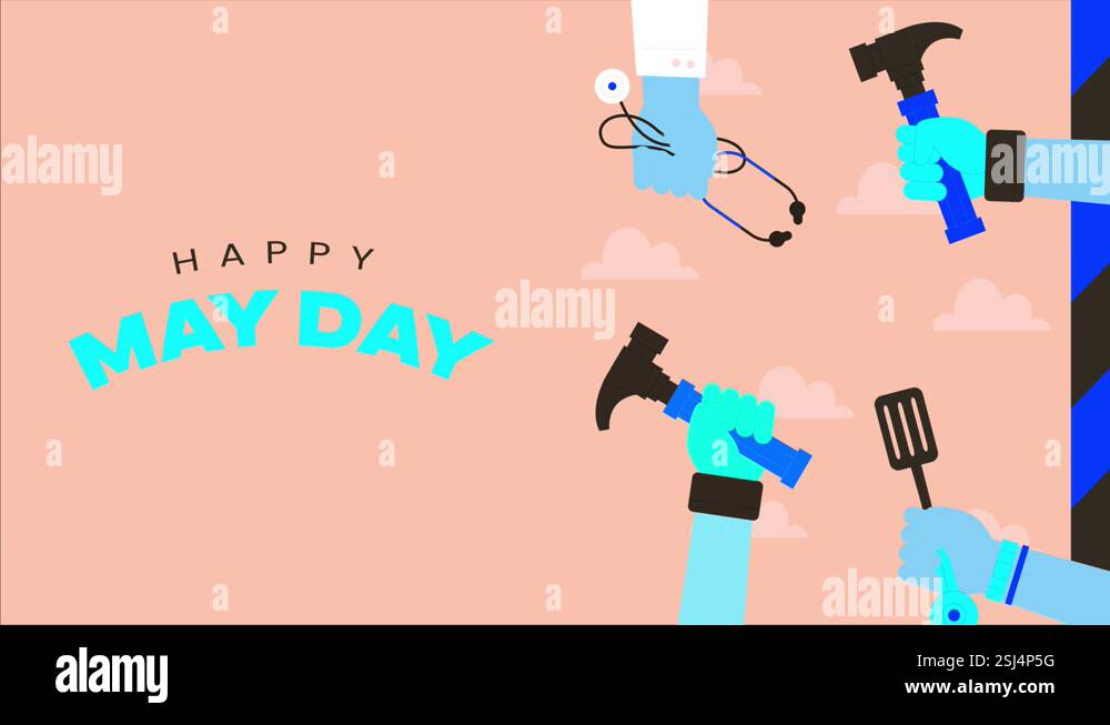 May Day Background Video Stock Video Footage - Alamy