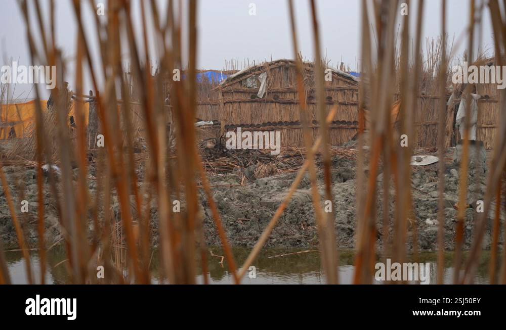 Exterior View of Mudhif, Traditional Reed Ceremonial Tribe House Made ...