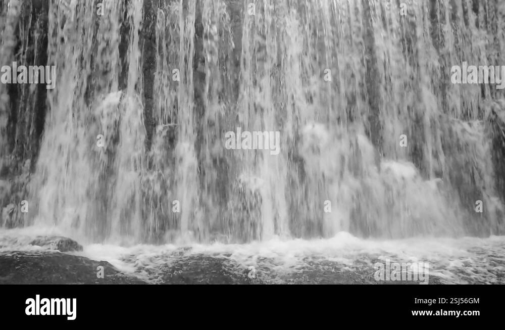 Natural mountain waterfall, zoom in, slow motion, hd. ProRes 422 HQ ...