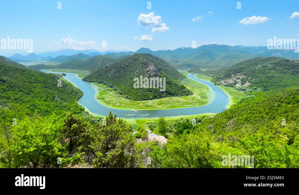 Great Views of Crnojevica river of skadar valley into scutari lake ...