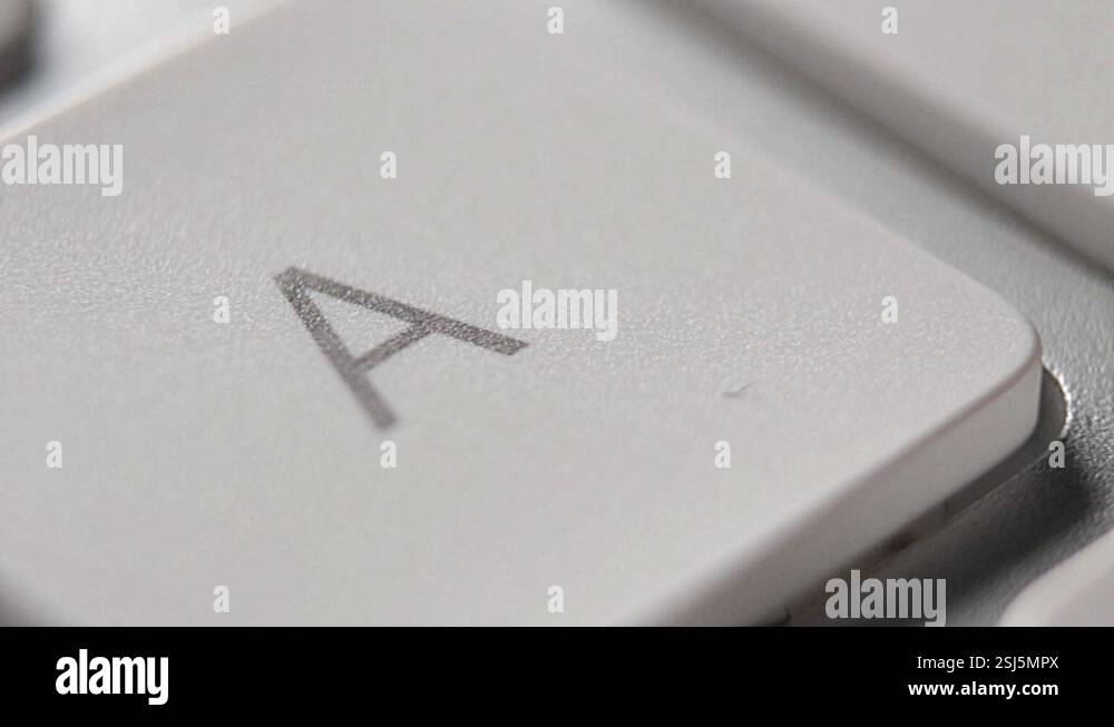 white keyboard and finger pressing letters in macro shot Stock Video ...