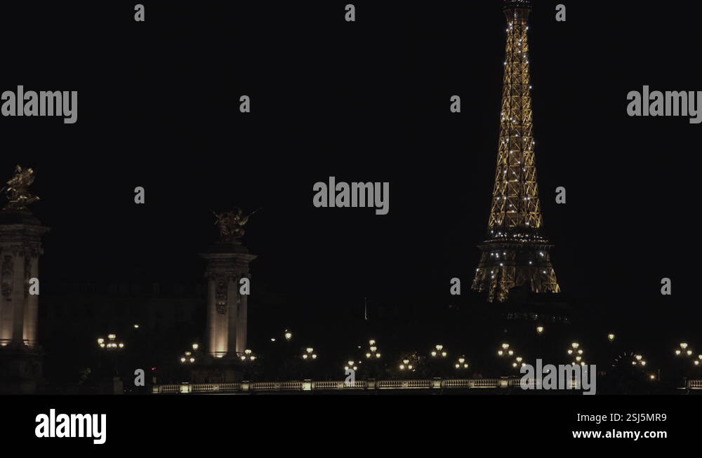 The Opulent Pont Alexandre III In Paris In The Mystery Of The Night ...