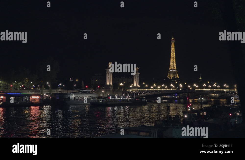 The Opulent Pont Alexandre III In Paris In The Mystery Of The Night ...
