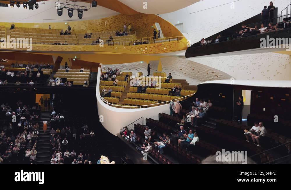 Paris Philharmonic is a complex of concert halls,interior view Stock ...