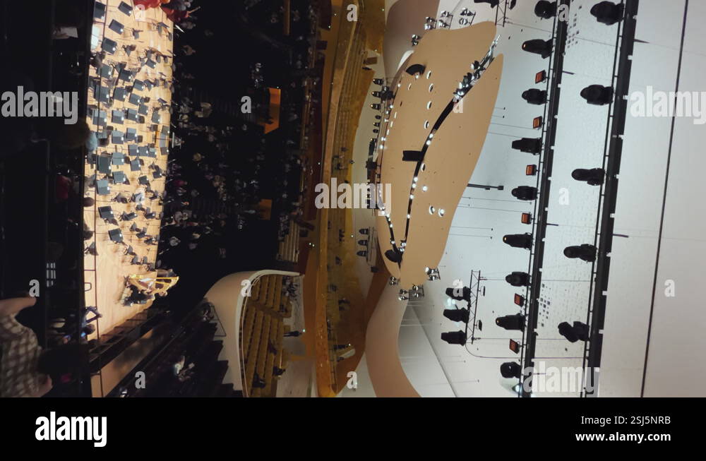 Paris Philharmonic is a complex of concert halls,interior view Stock ...