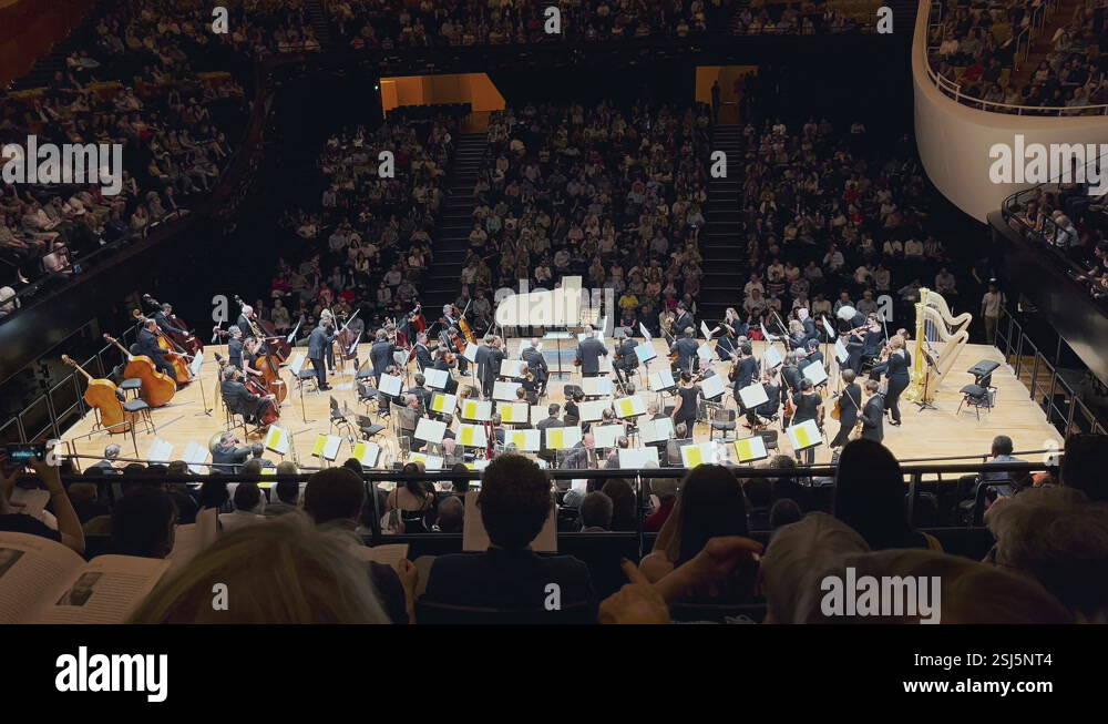 Paris Philharmonic is a complex of concert halls,interior view Stock ...