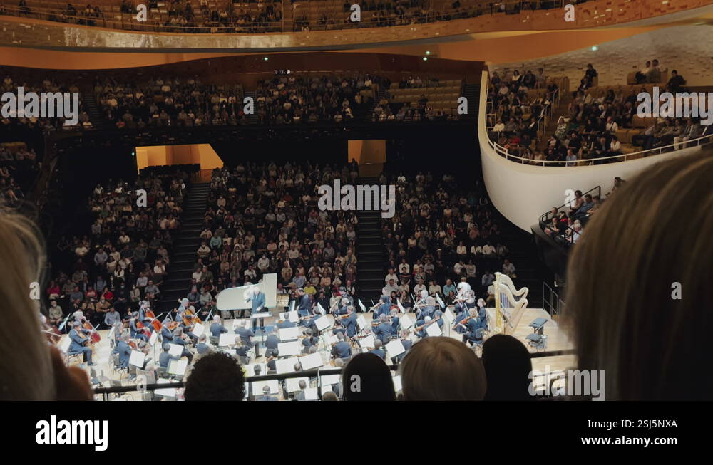 Paris Philharmonic is a complex of concert halls,interior view Stock ...