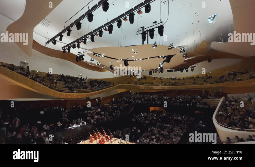 Paris Philharmonic is a complex of concert halls,interior view Stock ...