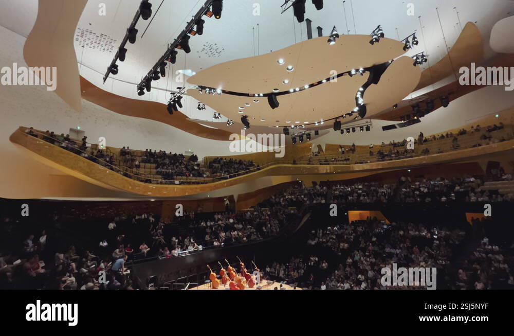 Paris Philharmonic is a complex of concert halls,interior view Stock ...