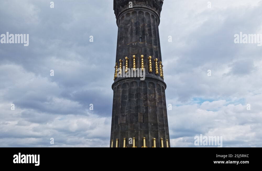 Aerial view of Berlin Victory Column , Germany Stock Video Footage - Alamy