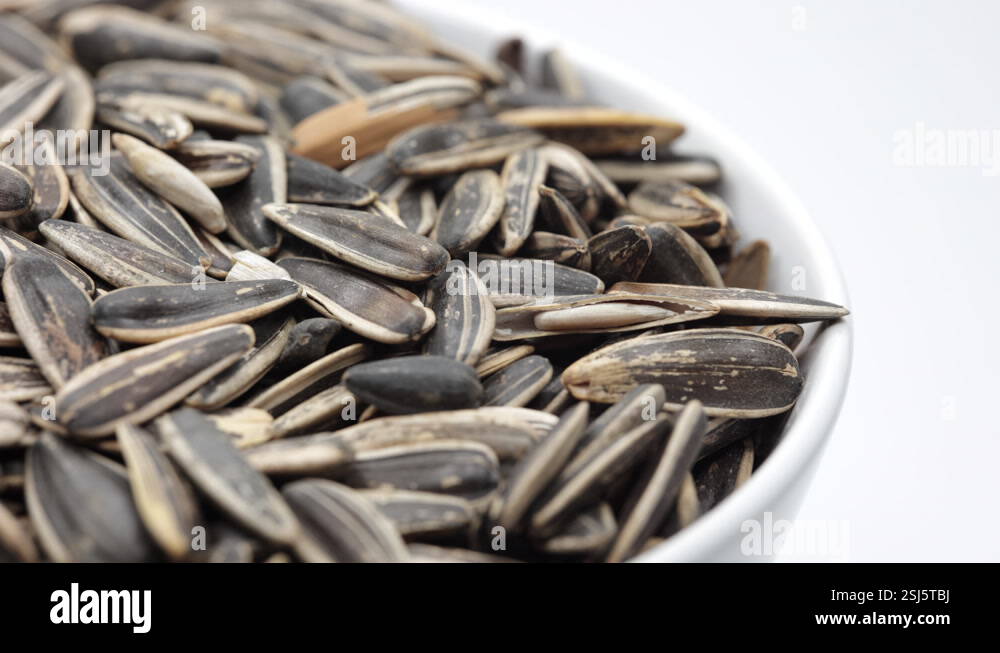 Sunflower Seeds Seeds Close Up. Rotation. 4k, 60 FPS, ProRes Stock ...