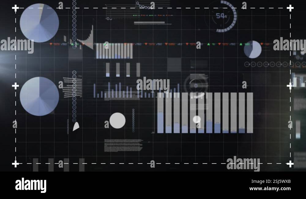 Animation of screens with statistical data processing over grid network ...