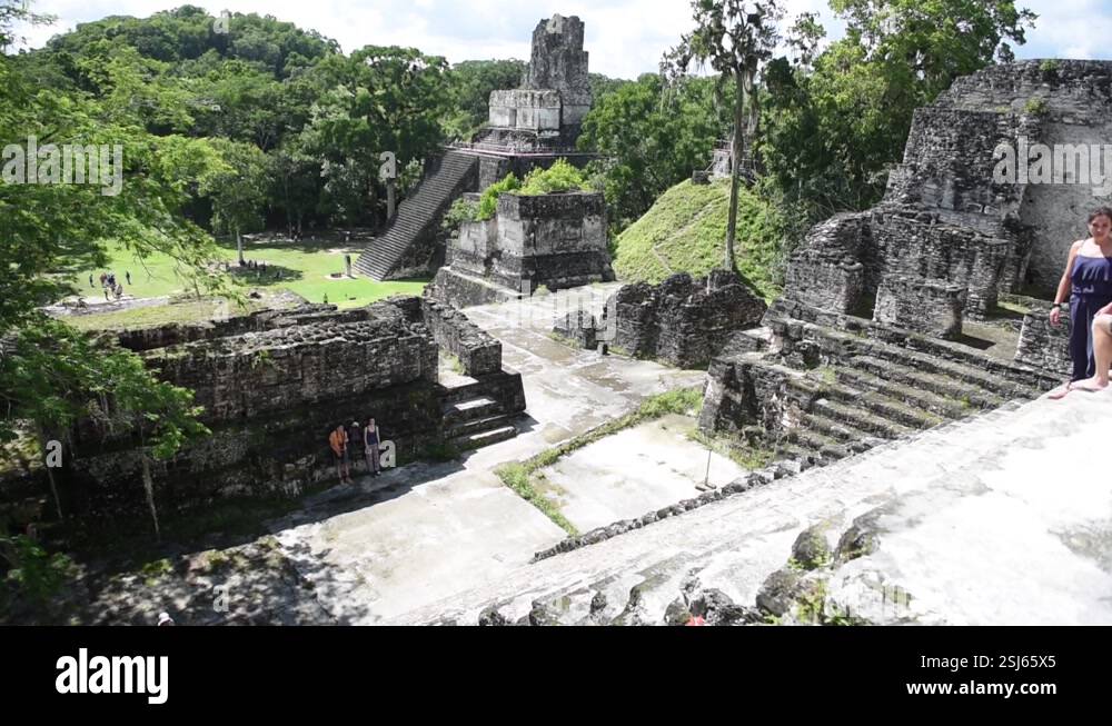 Tikal Pyramids in Guatemala Tikal National Park. Mayan Ruins, Temple ...