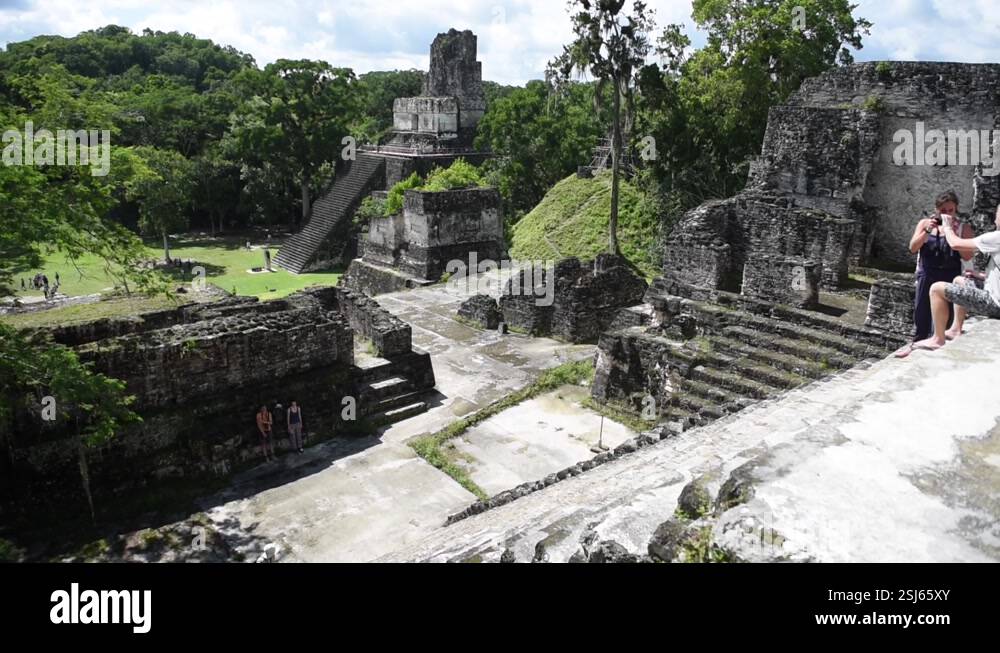 Tikal Pyramids in Guatemala Tikal National Park. Mayan Ruins, Temple ...