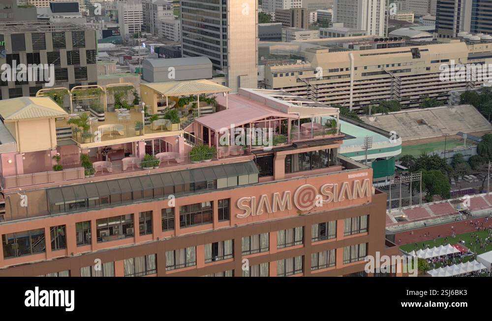 siam at siam skyskraper hotel with rooftop bar terrace bangkok city ...