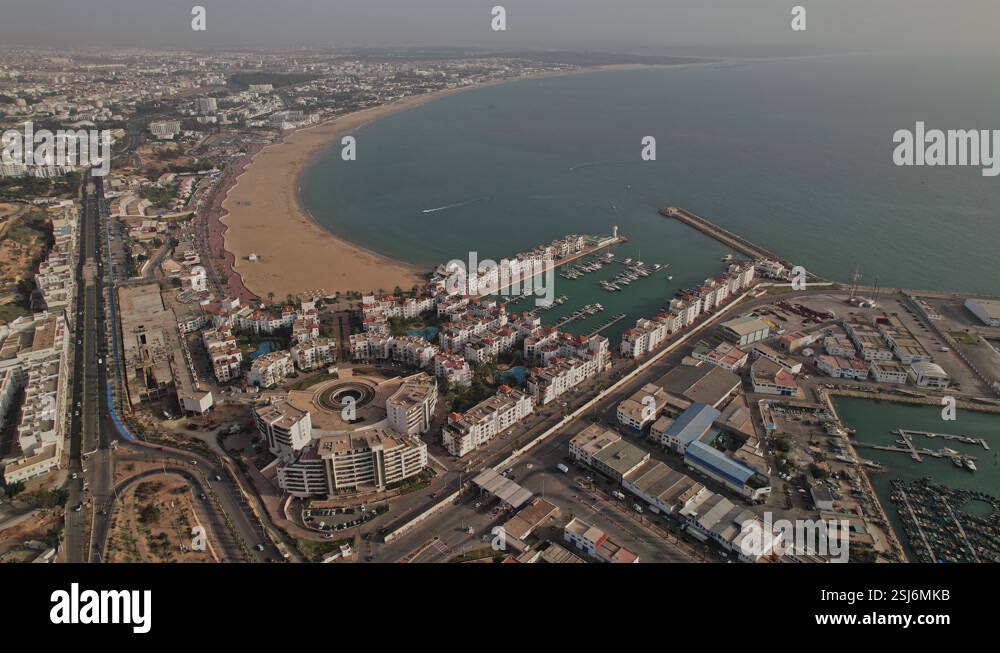 The beautiful city of Morocco from a bird eye view Stock Video Footage ...