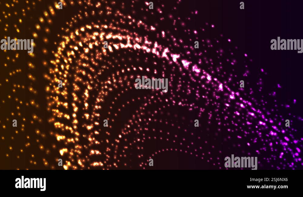 Neon flowing futuristic particles abstract motion background Stock ...