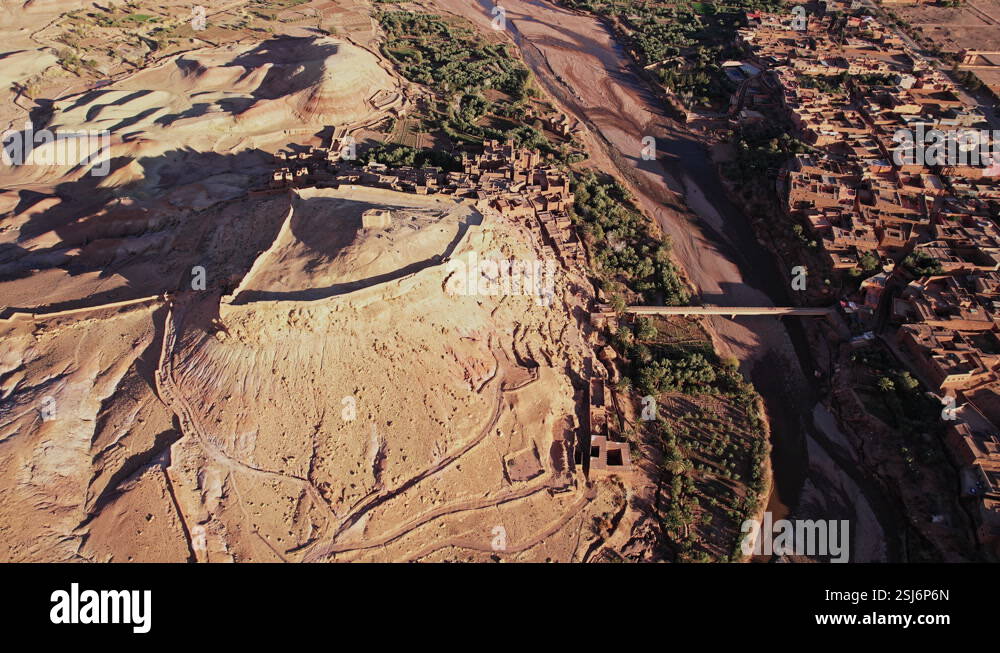 The beautiful city of Morocco from a bird eye view Stock Video Footage ...