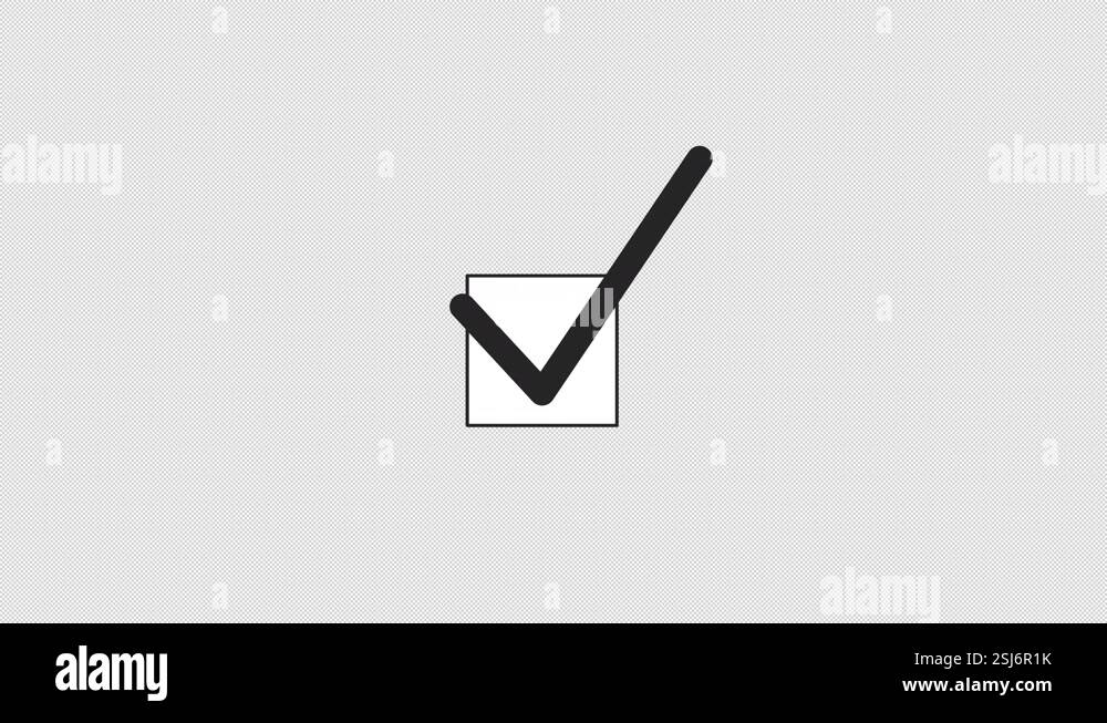 Put tick in box bw animation Stock Video Footage - Alamy