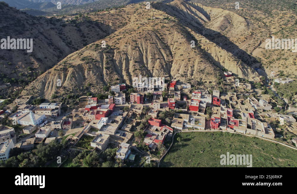 The beautiful city of Morocco from a bird eye view Stock Video Footage ...