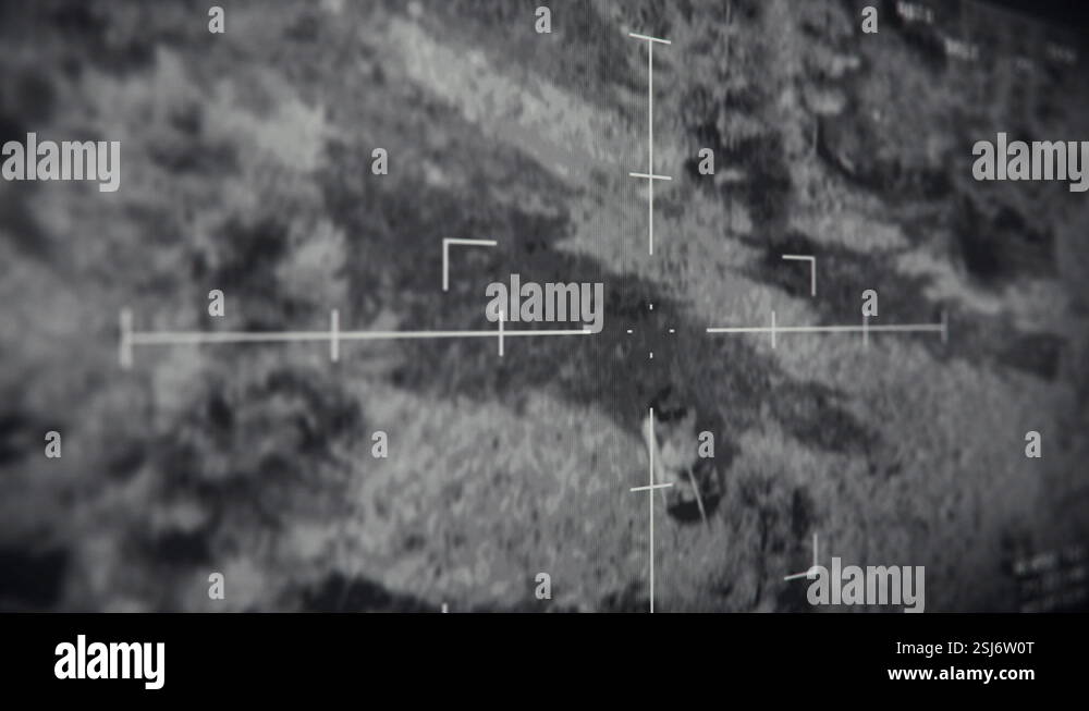 Targeting System Of Military Weapon Missile Locks Onto Tank On ...