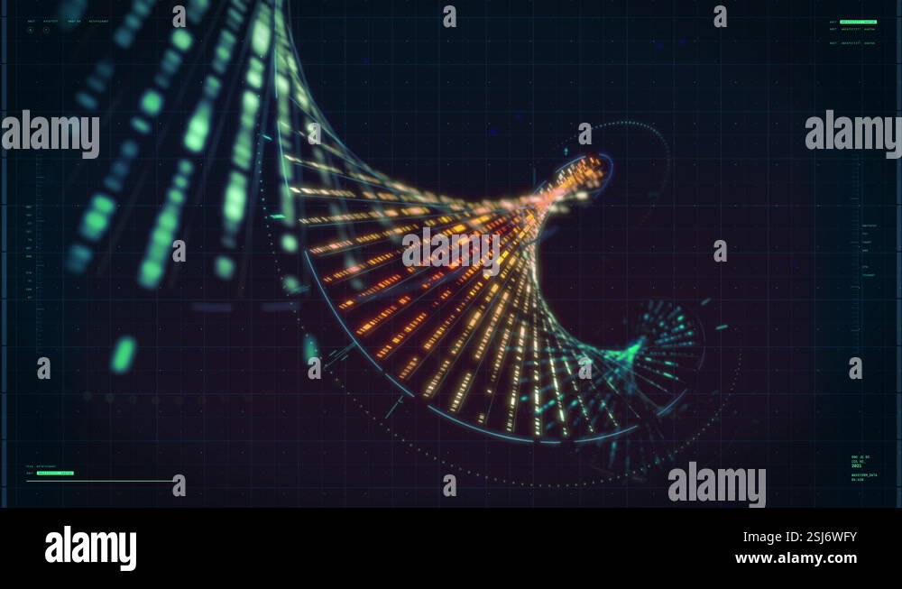 Spiral Molecule Scientific Analysis In Advanced Microscope Diagnostic ...