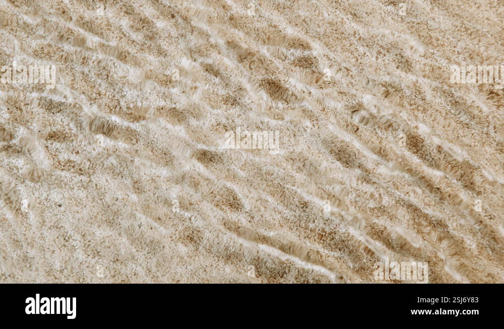 Seabed texture, sea floor beach sand ripple of water waves reflection ...