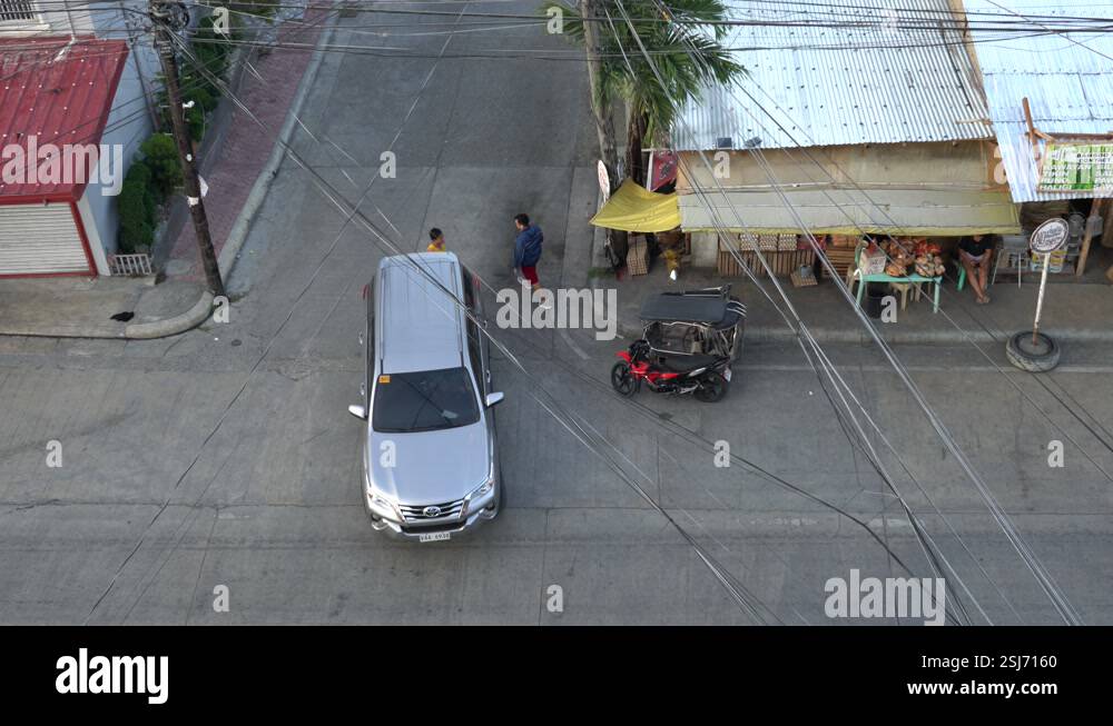 Intersection street traffic in San Jose, Occidental Mindoro Philippines ...