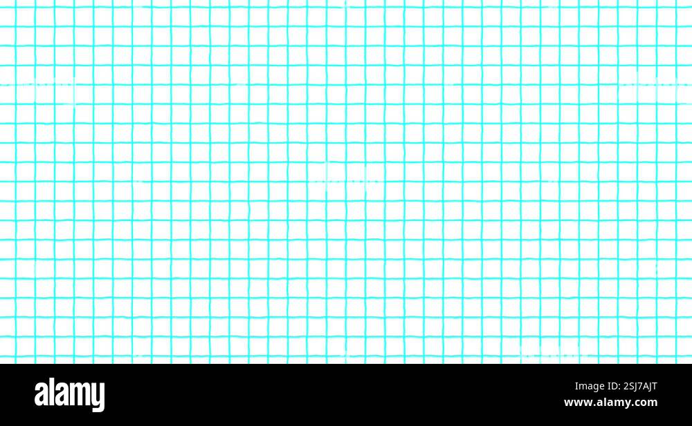 Exercise book grid middle smooth generated blue on white Stock Video ...