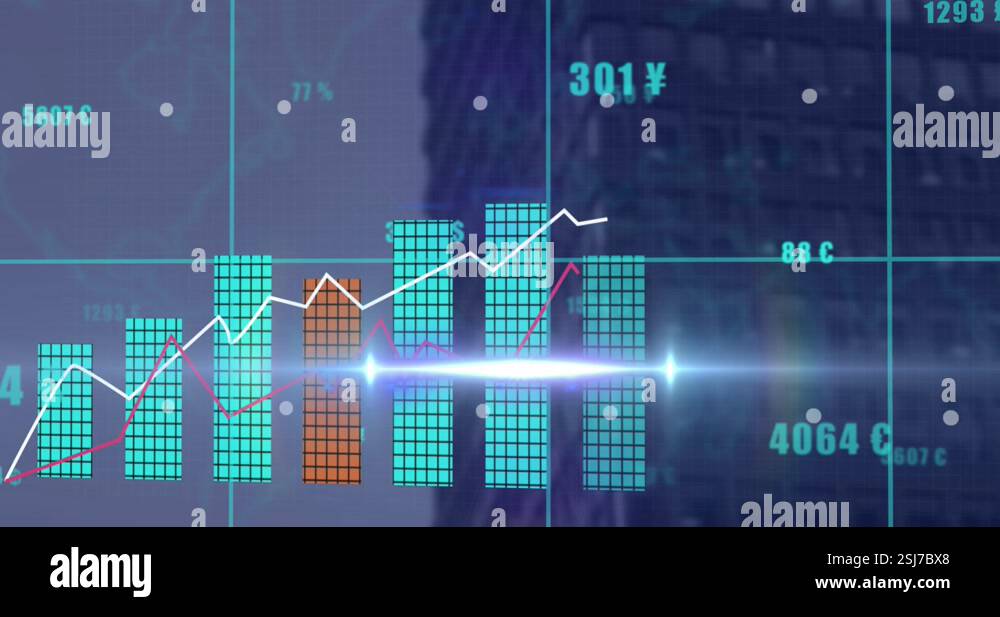Animation Of Statistical Data Processing Over Grid Network Against Tall