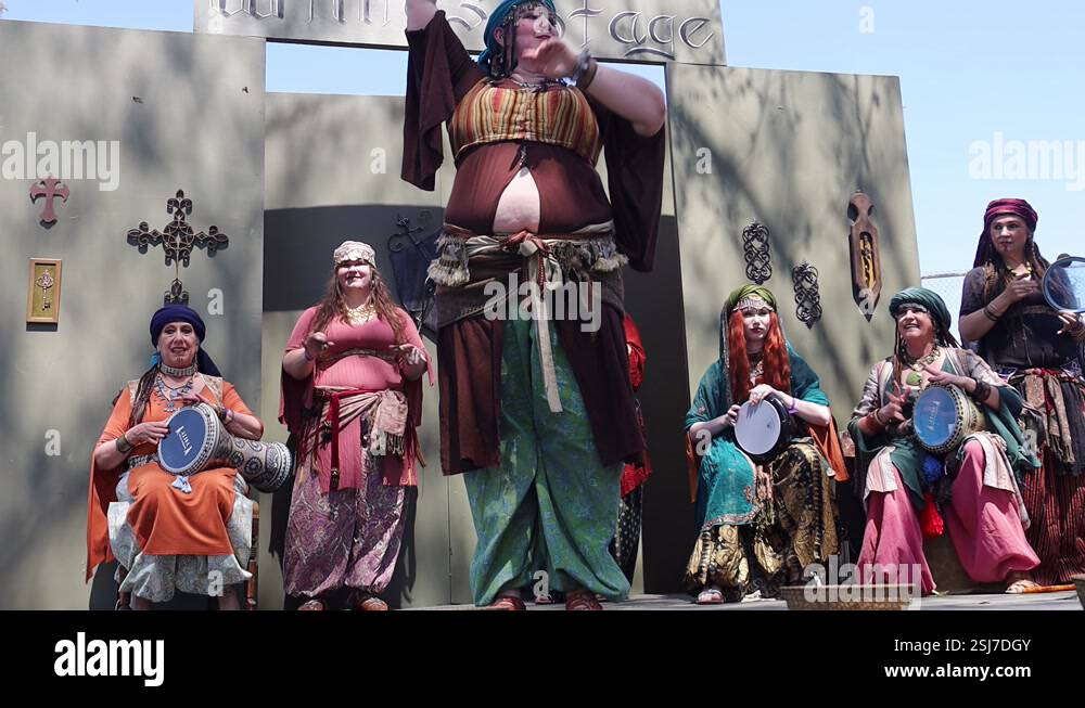 Middle eastern dancers and musicians at a Renaissance faire Visalia ...
