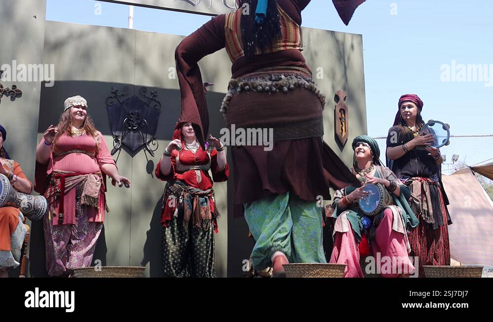 Middle eastern dancers and musicians at a Renaissance faire Visalia ...